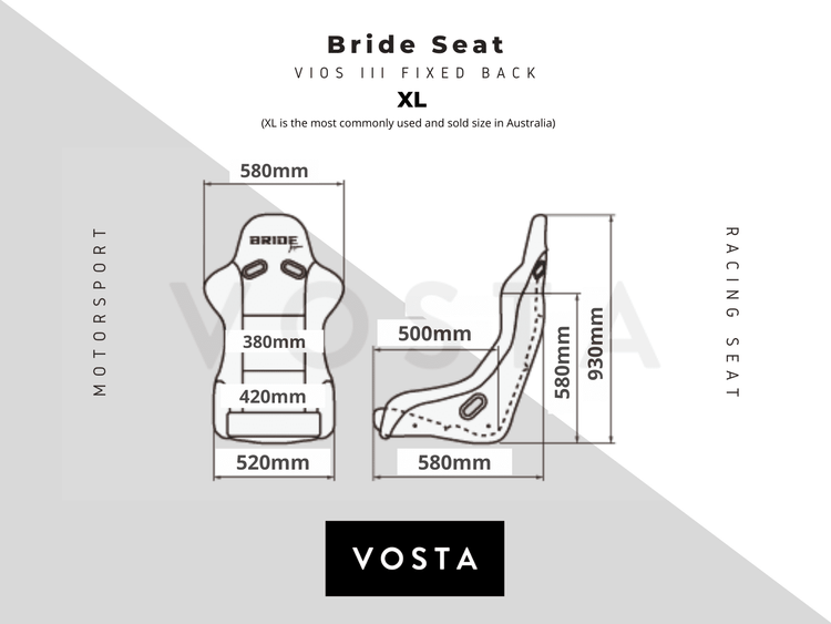 Bride Vios III Low Max Seat - Fixed Style – Vosta