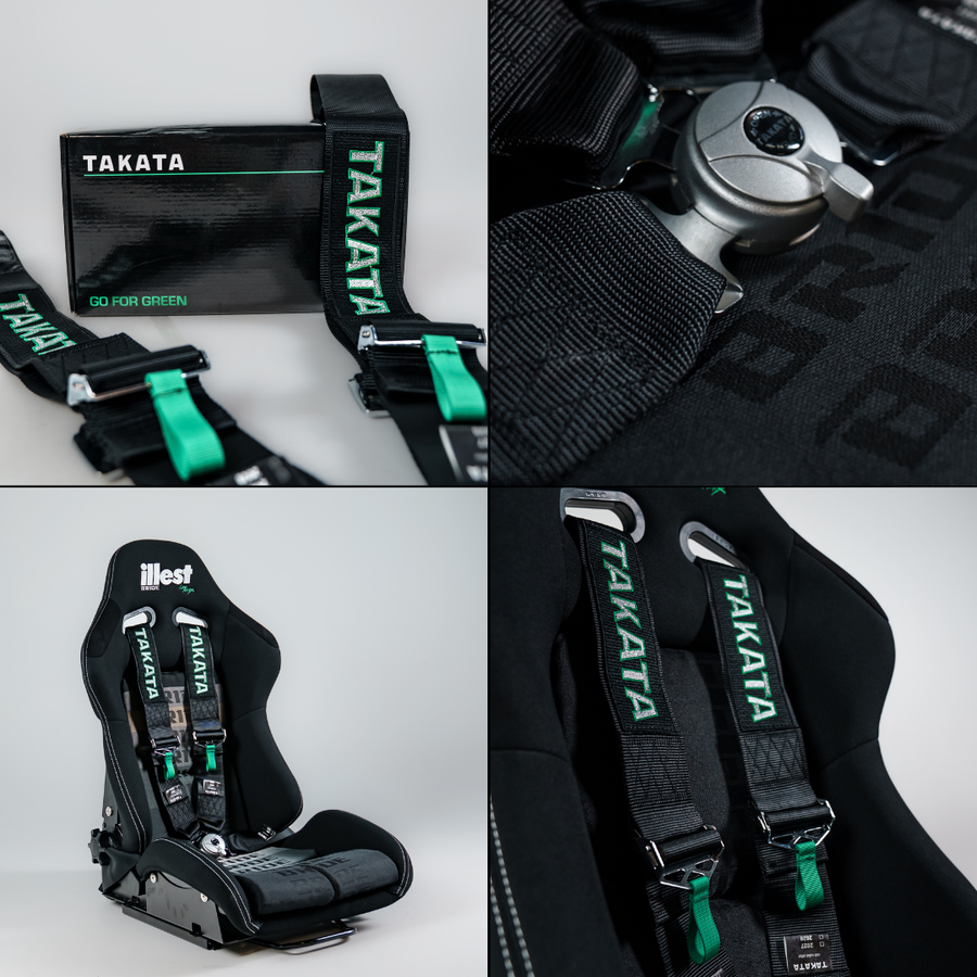 Takata 4 Point Harness - Black Style | VOSTA